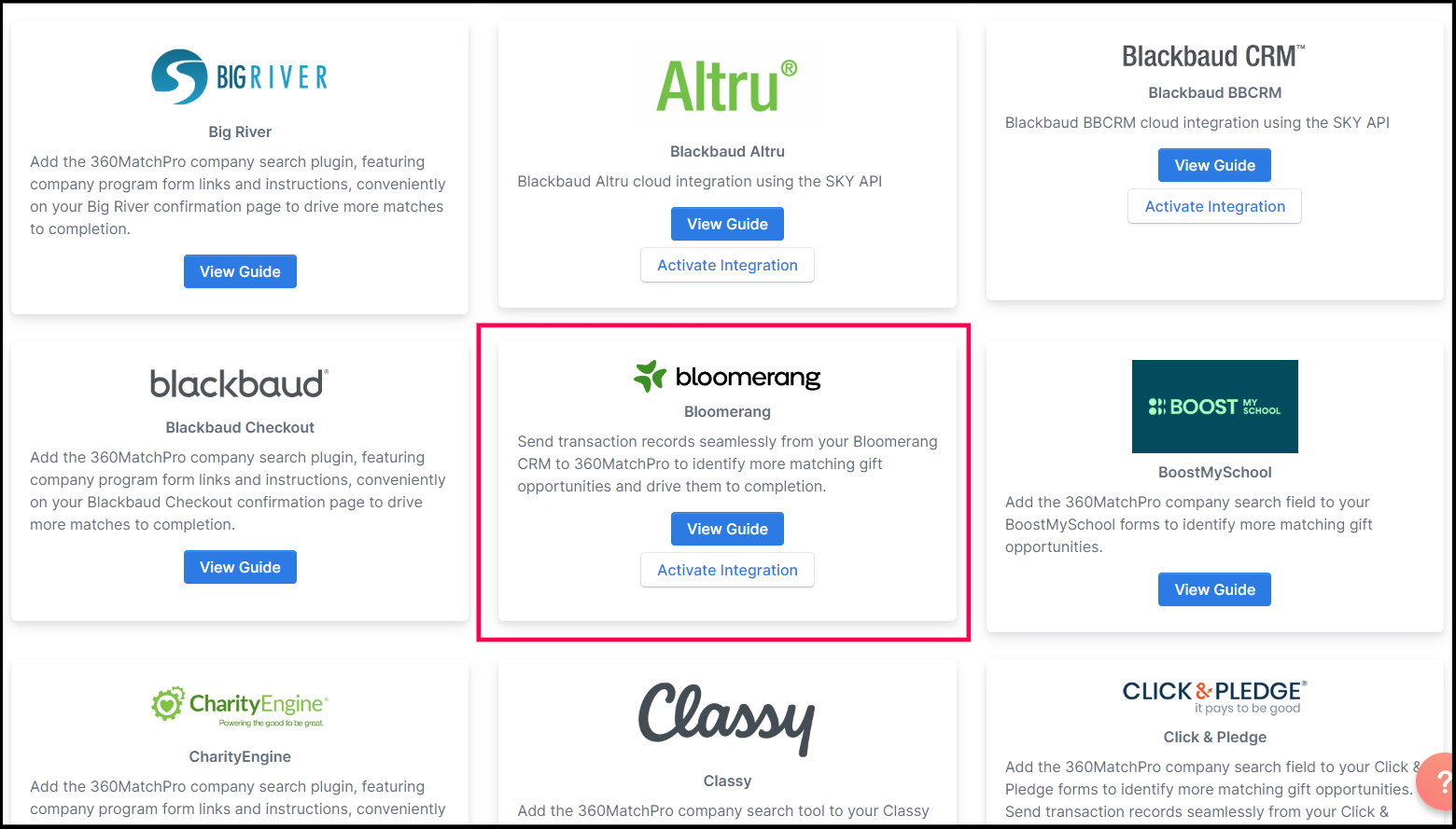 Does Double the Donation Integrate with Bloomerang CRM?
